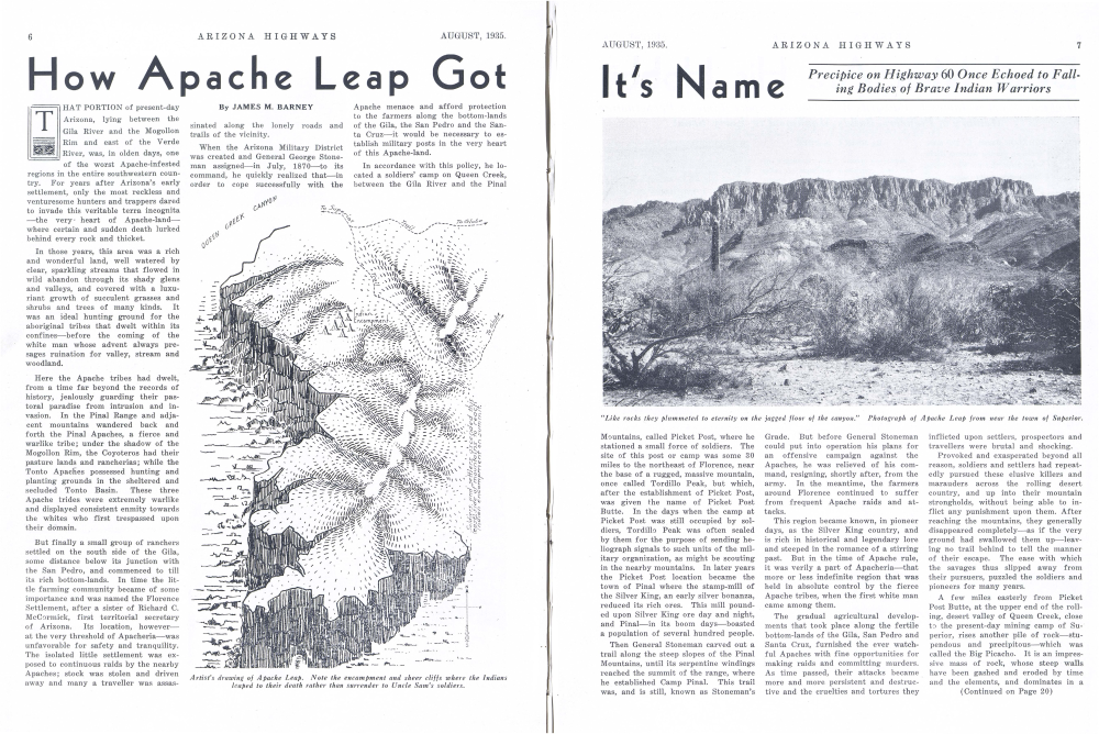 How Apache Leap Got Its Name | Arizona Highways